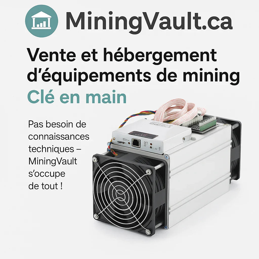 Hébergement de ASIC Miners au Canada - MiningVault.ca